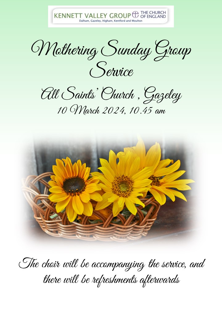 Mothering Sunday 10 March 2024 – All Saints' Church, Gazeley